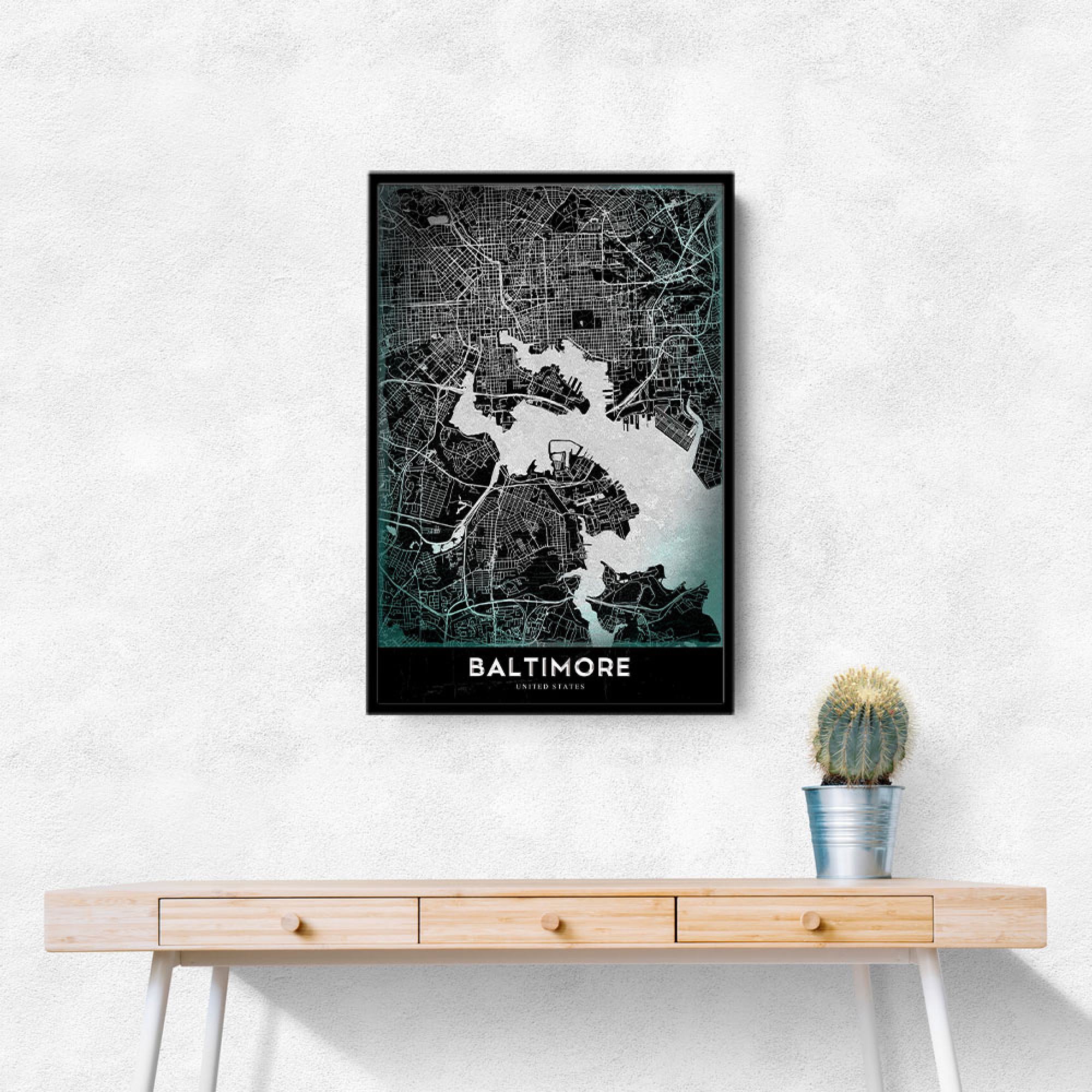 Baltimore Map Wall Art