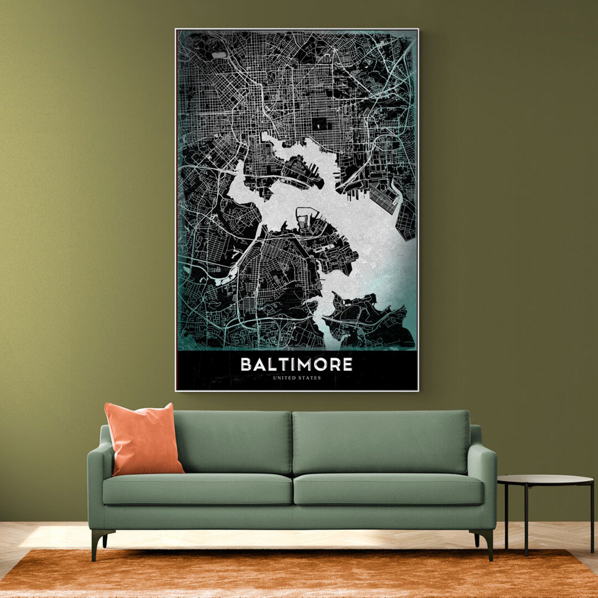 Baltimore Map Wall Art