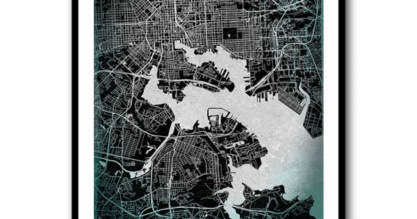 Baltimore Map Wall Art