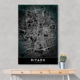 Riyadh Map Wall Art