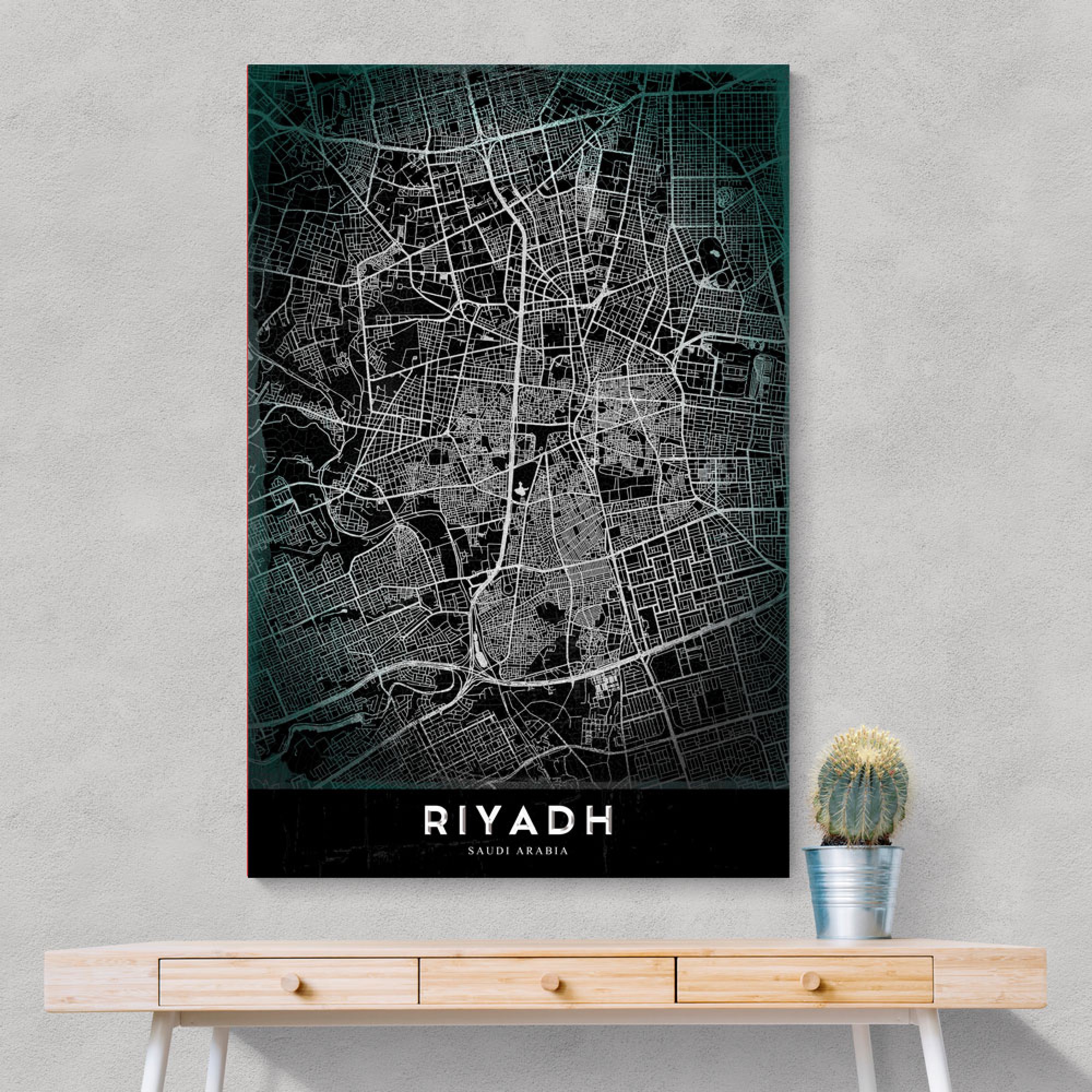 Riyadh Map Wall Art