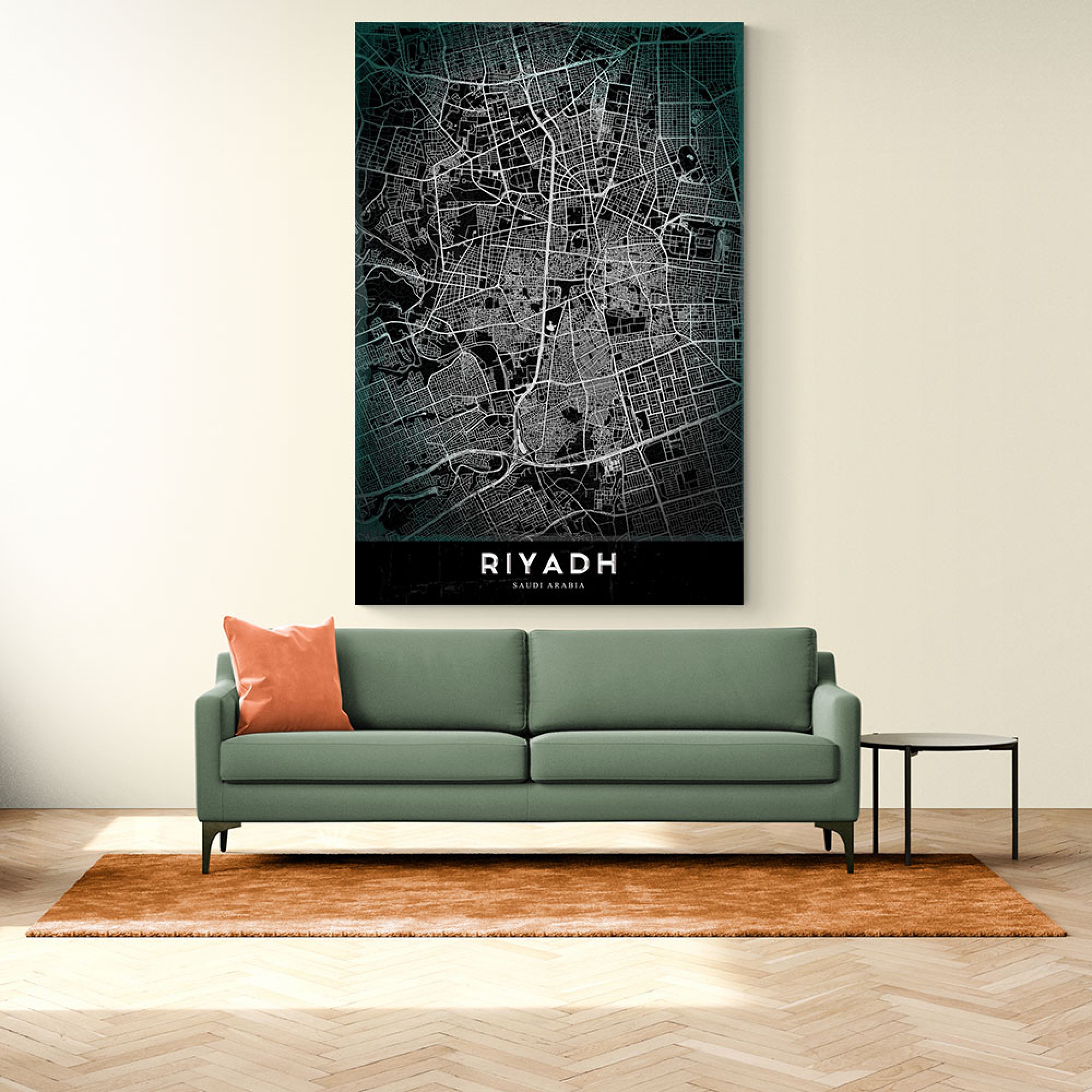 Riyadh Map Wall Art