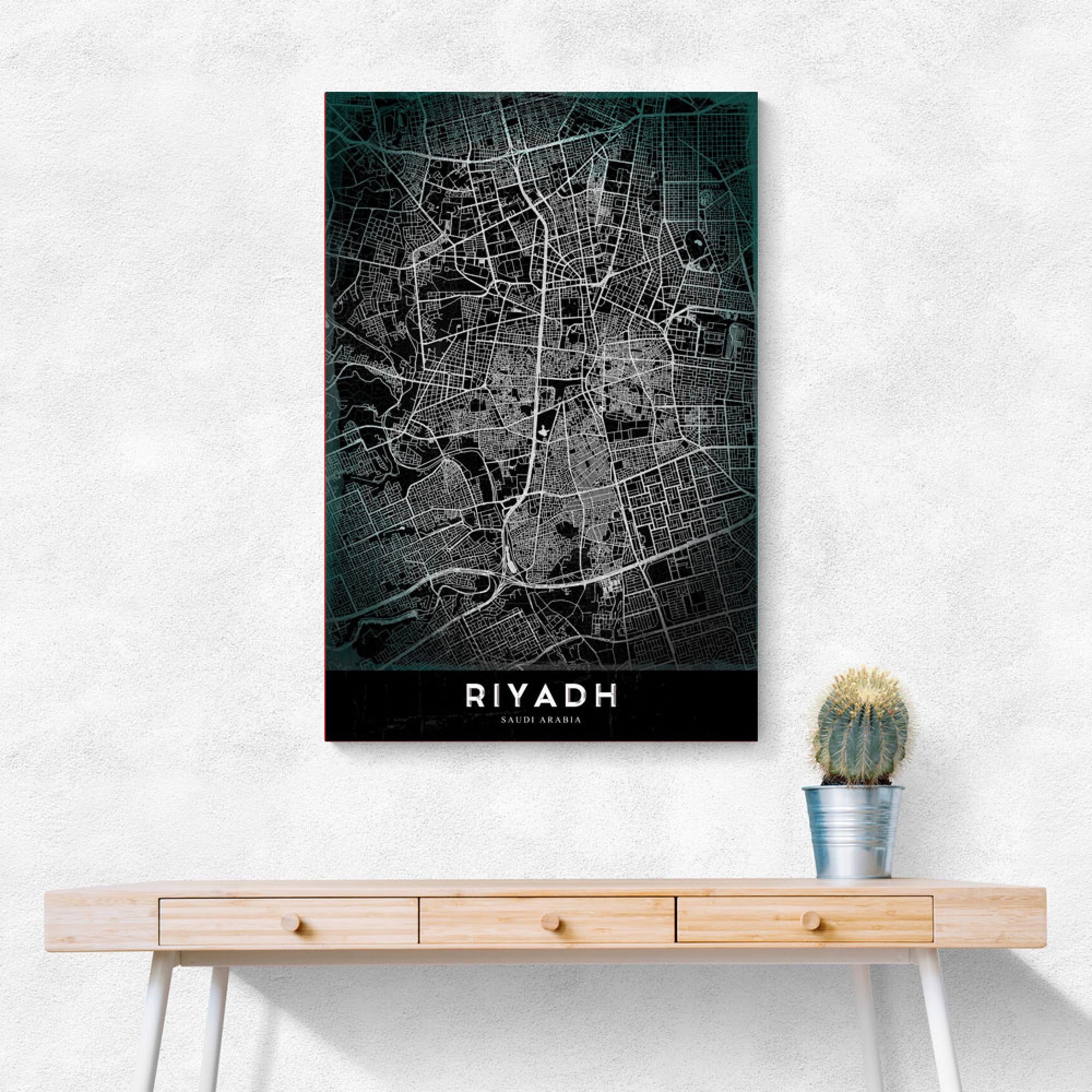 Riyadh Map Wall Art