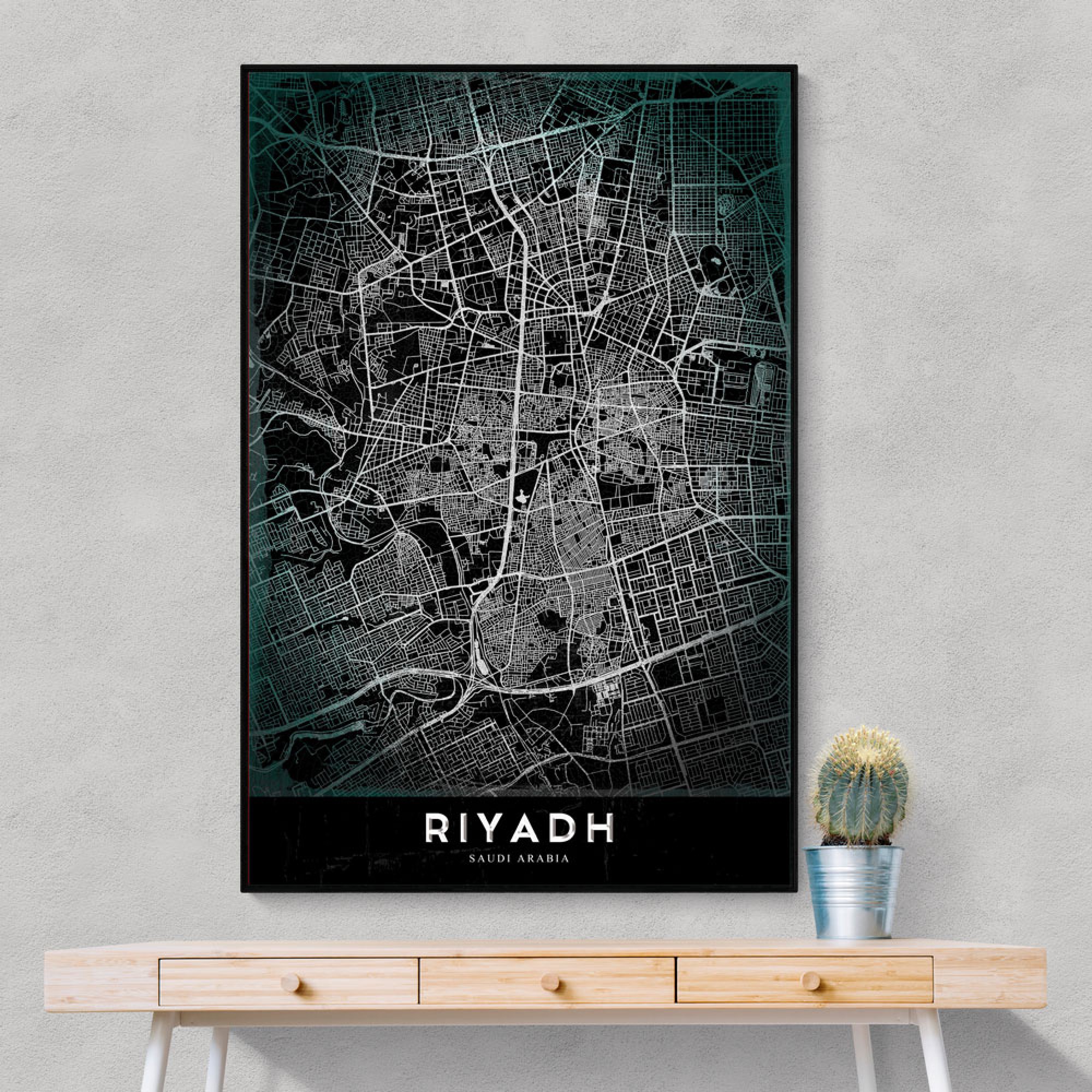 Riyadh Map Wall Art