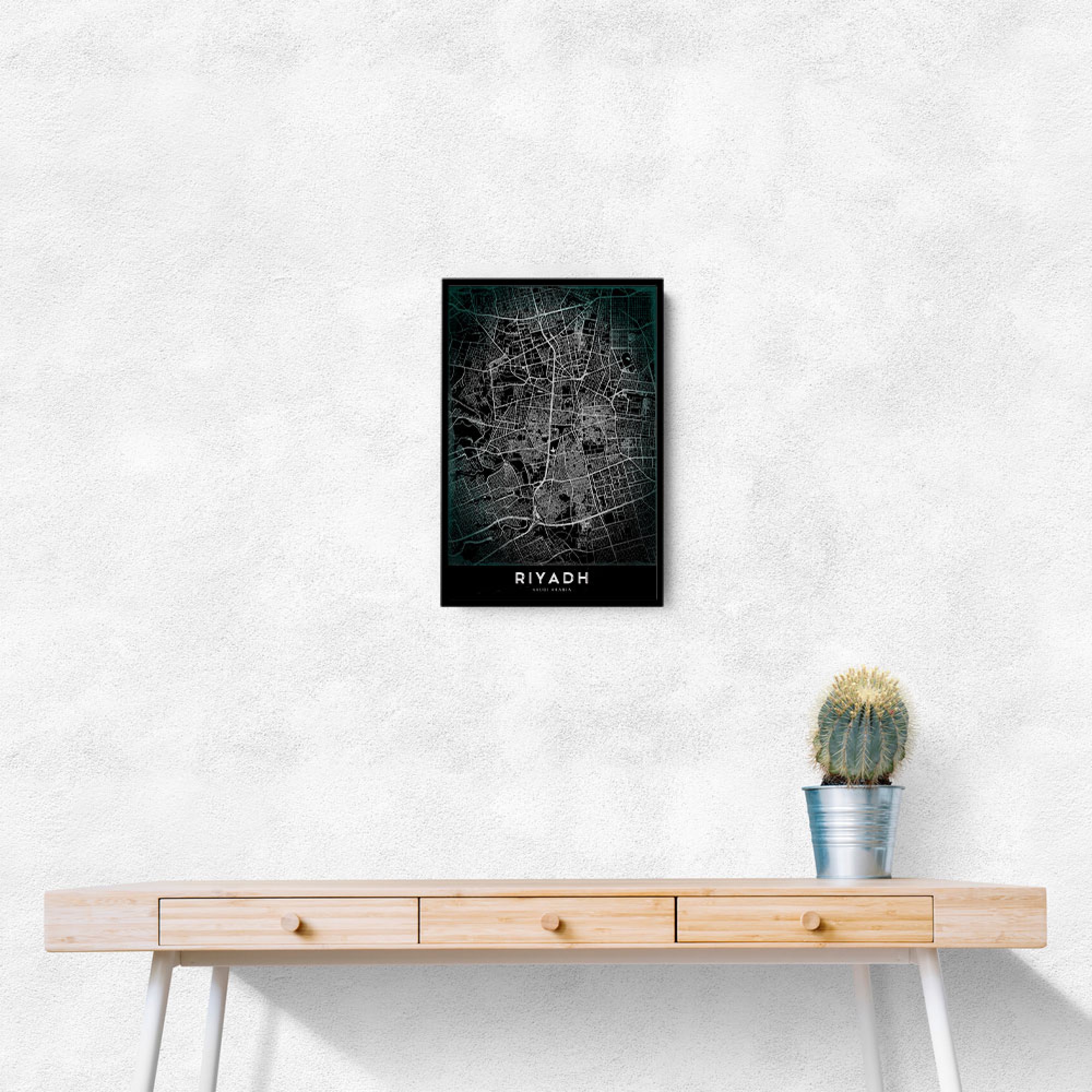 Riyadh Map Wall Art