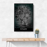 Riyadh Map Wall Art