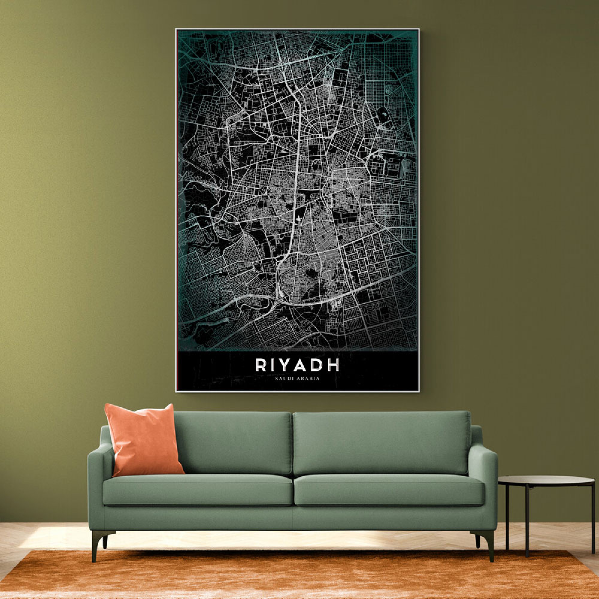 Riyadh Map Wall Art