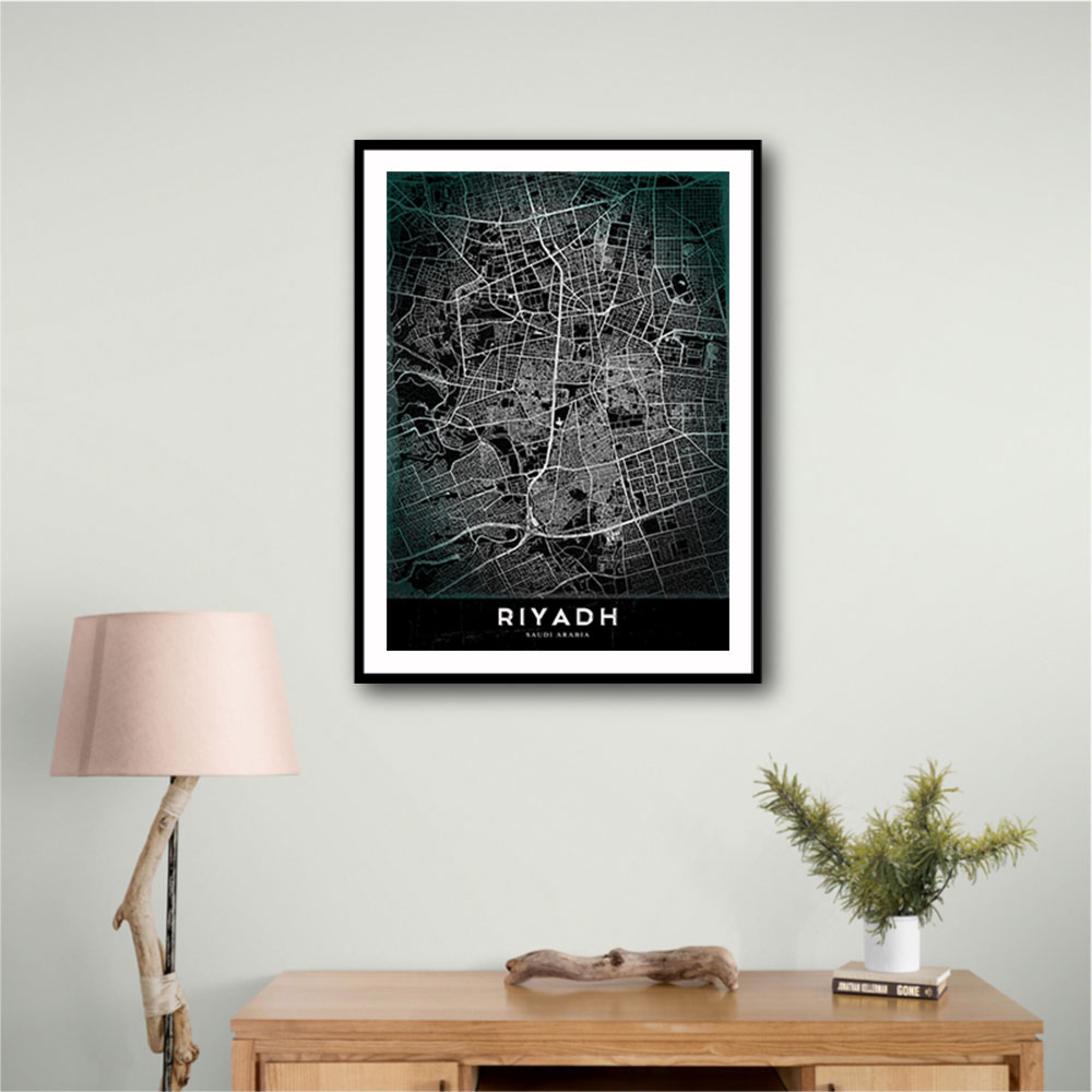 Riyadh Map Wall Art