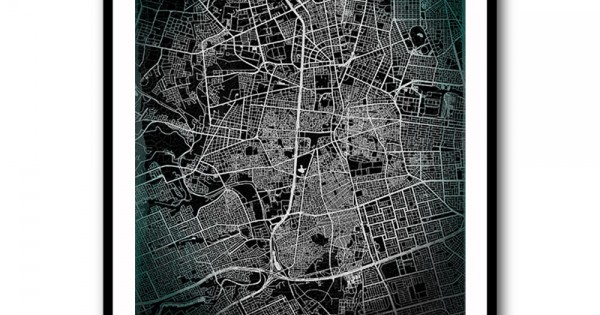 Riyadh Map Wall Art