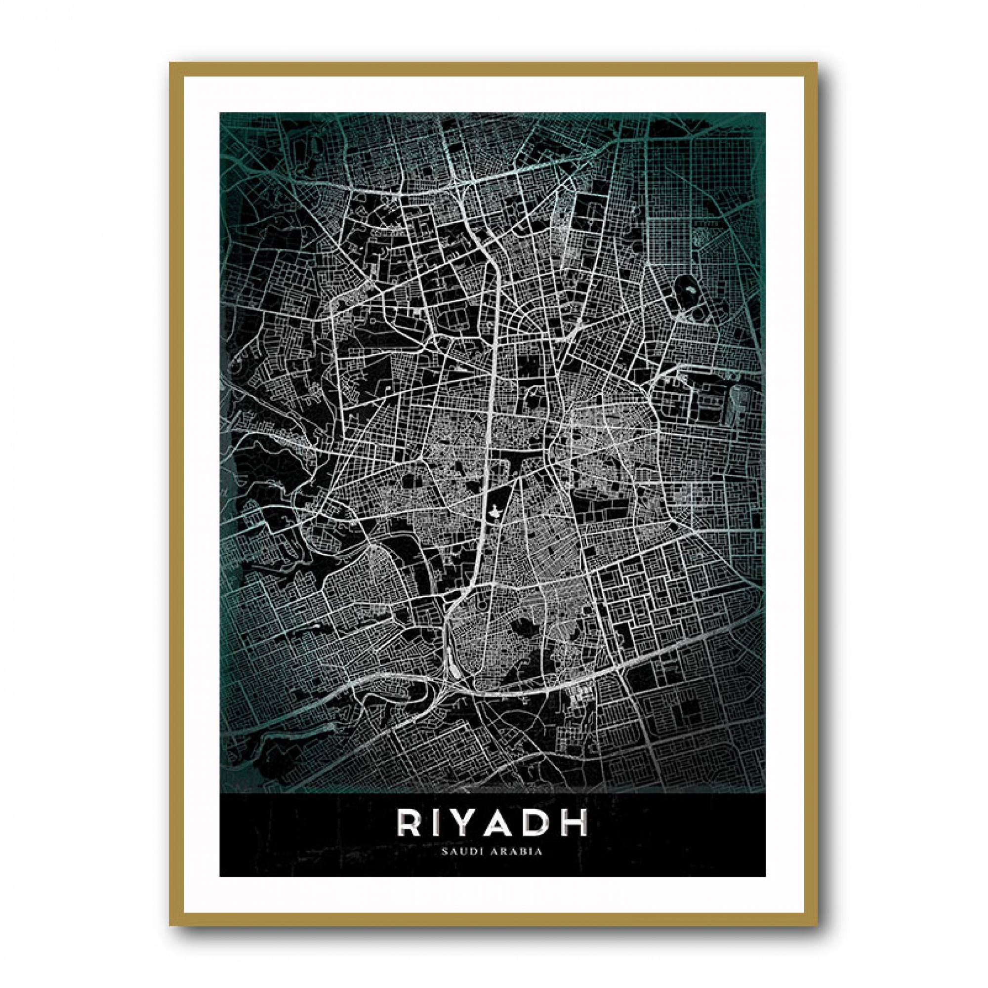 Riyadh Map Wall Art