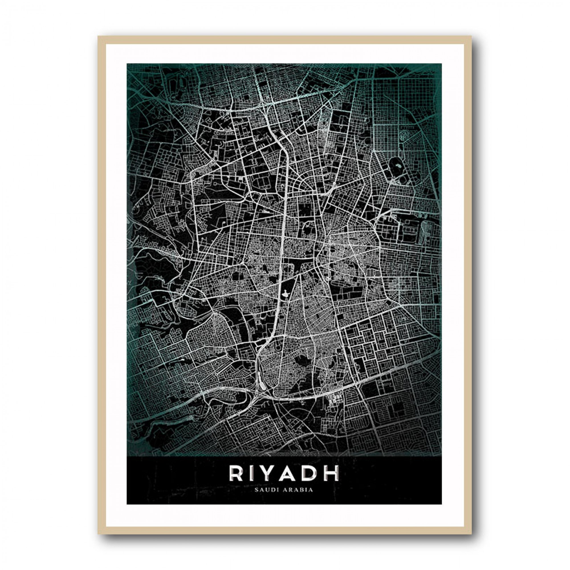 Riyadh Map Wall Art