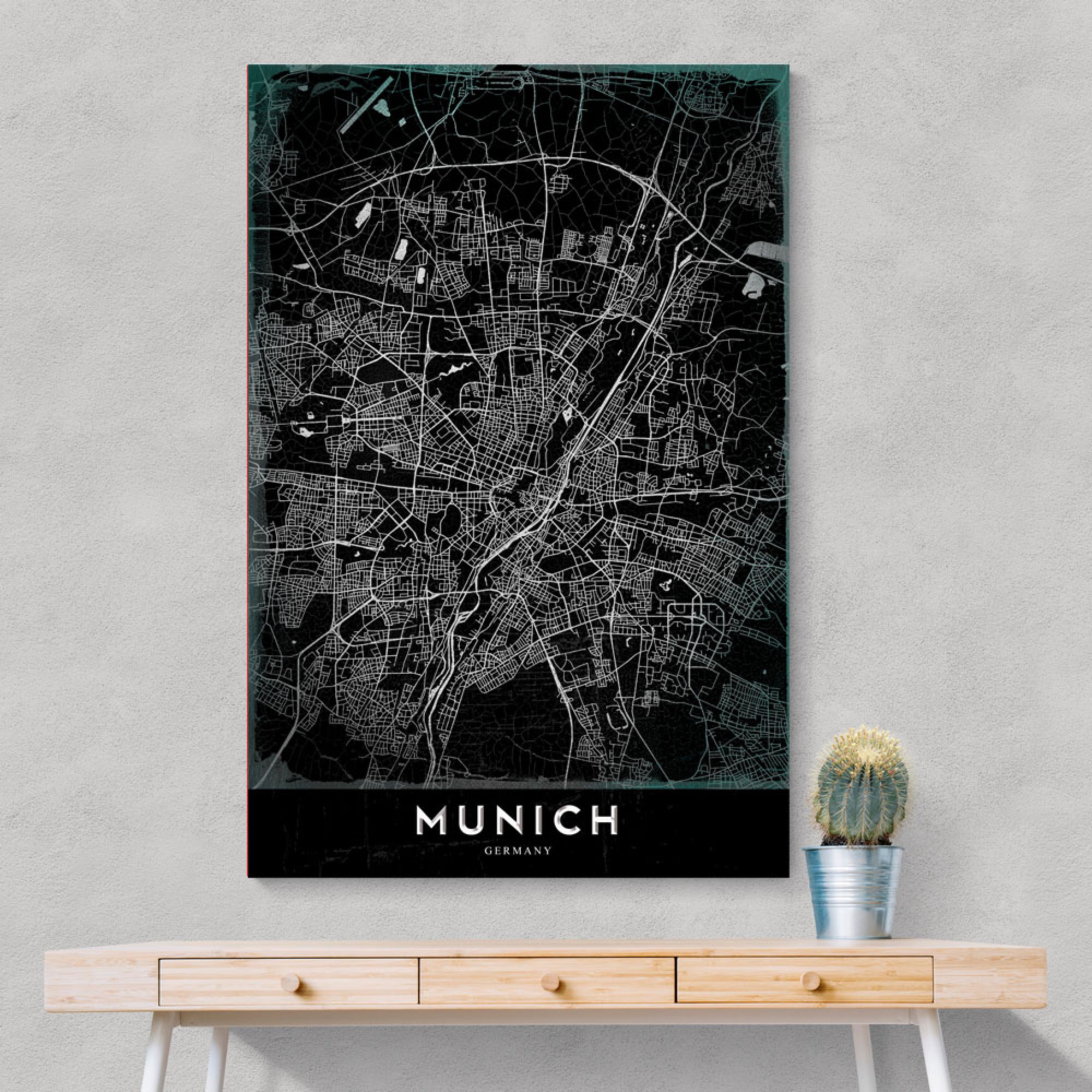 Munich Map Wall Art