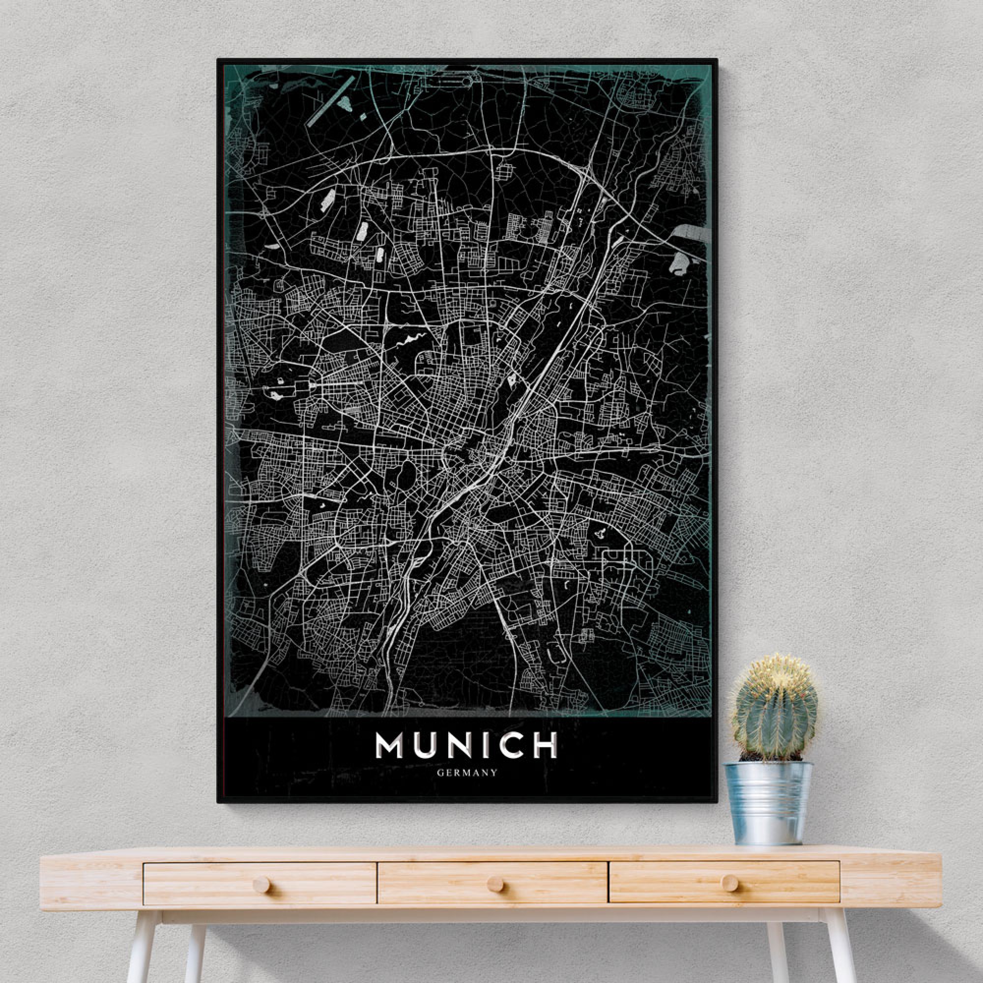Munich Map Wall Art