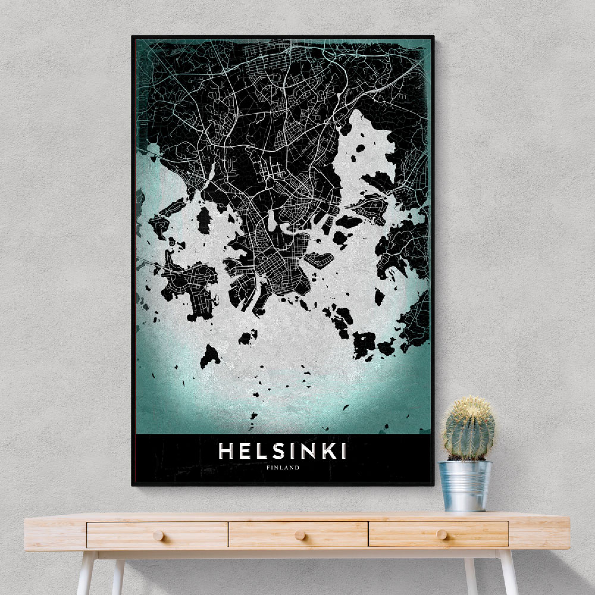 Helsinki Map Wall Art