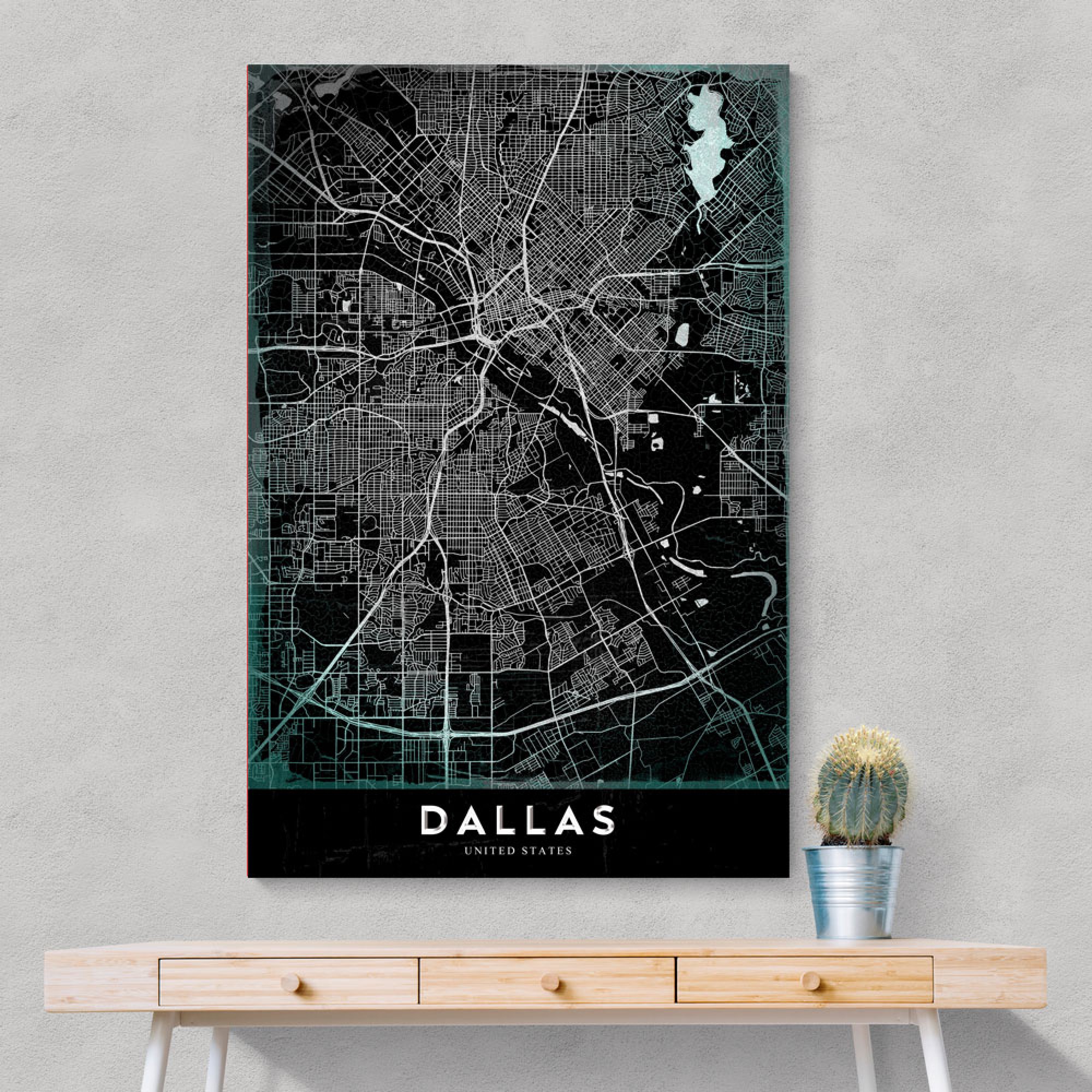 Dallas Map Wall Art