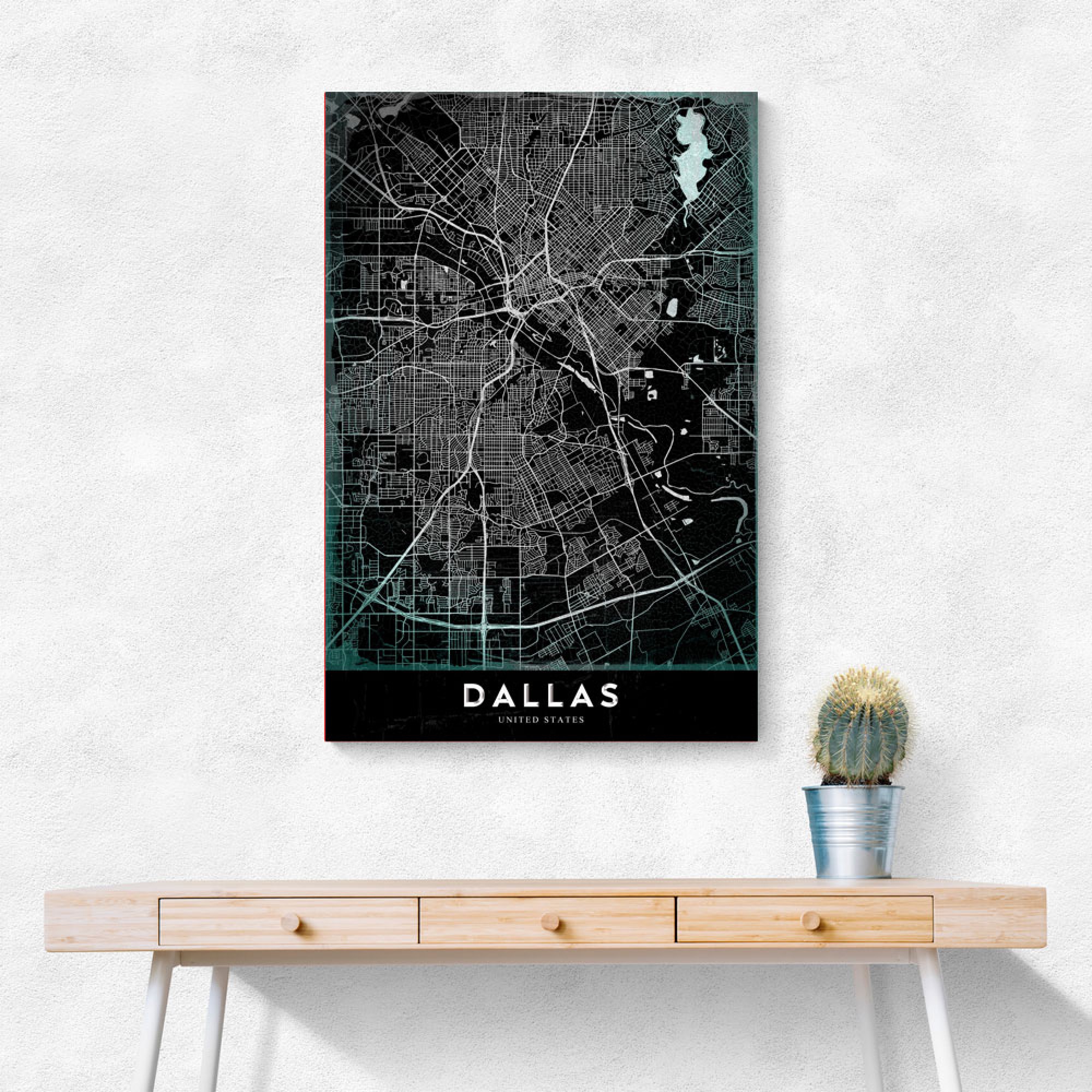 Dallas Map Wall Art