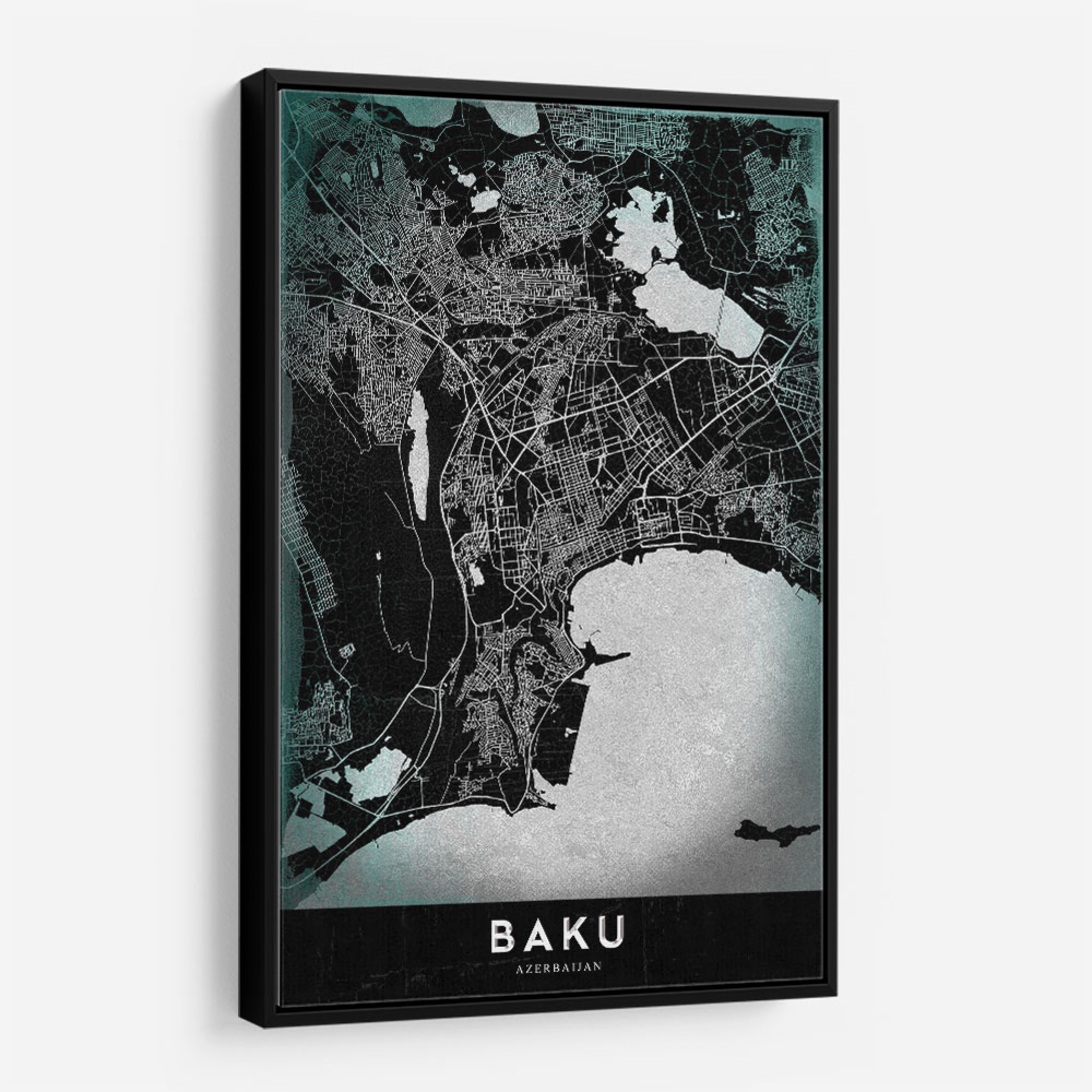 Baku Map Wall Art