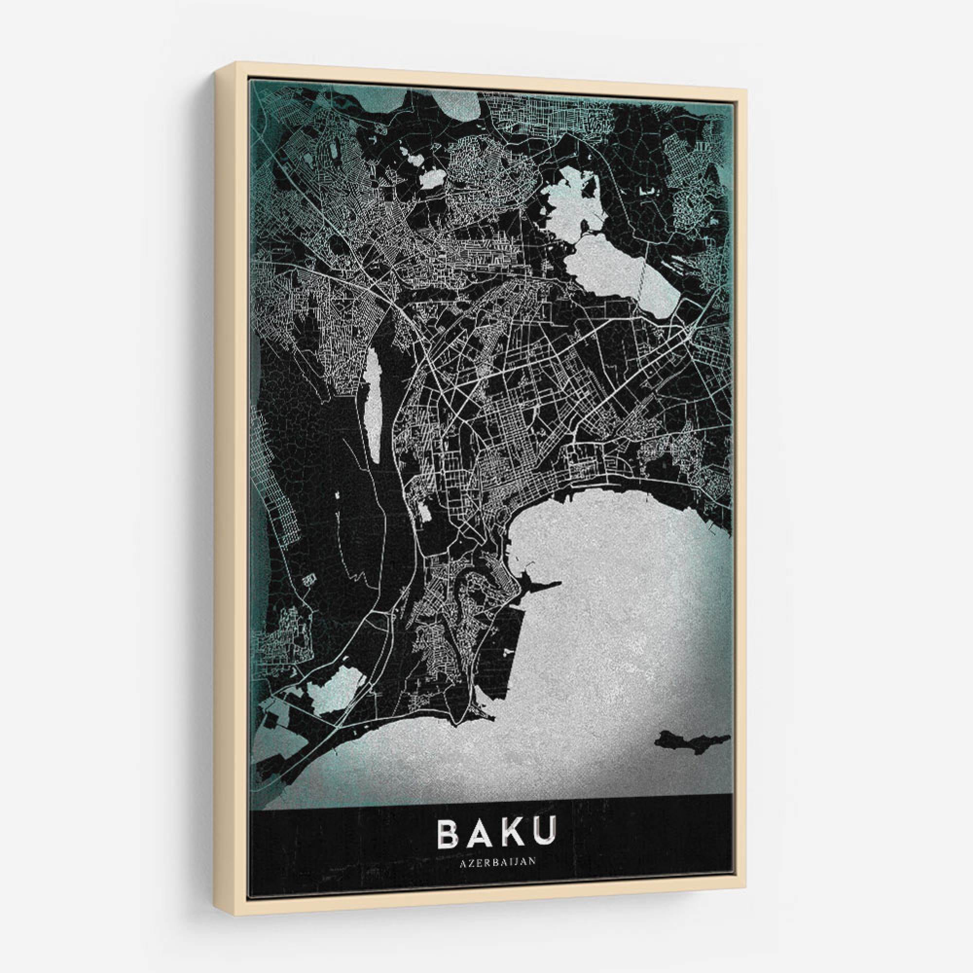 Baku Map Wall Art