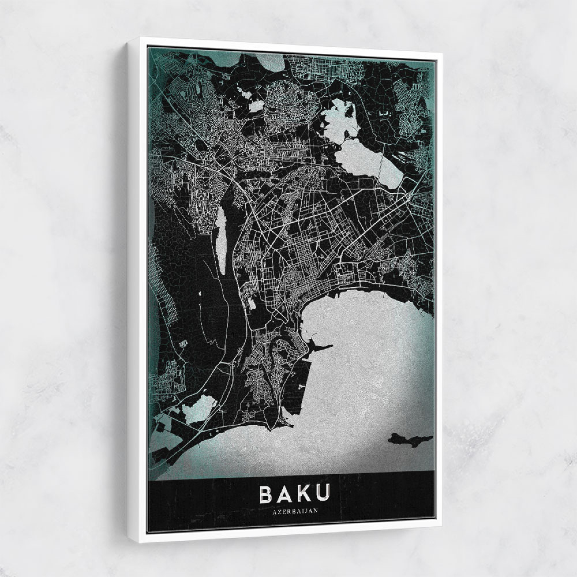 Baku Map Wall Art
