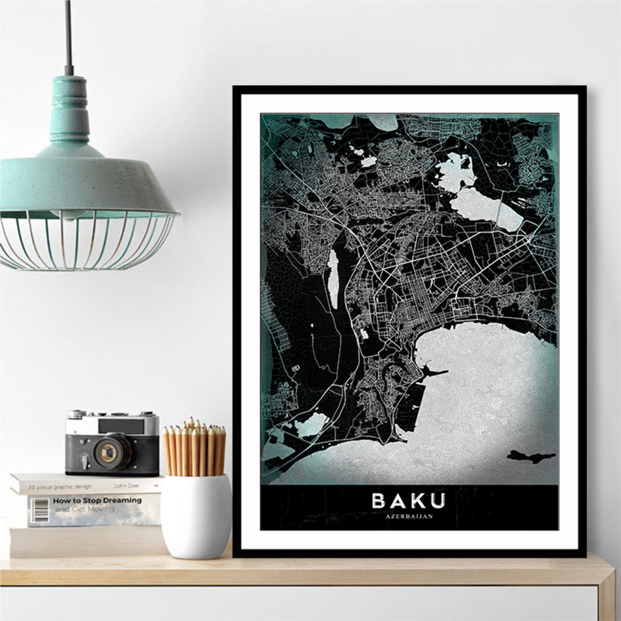 Baku Map Wall Art