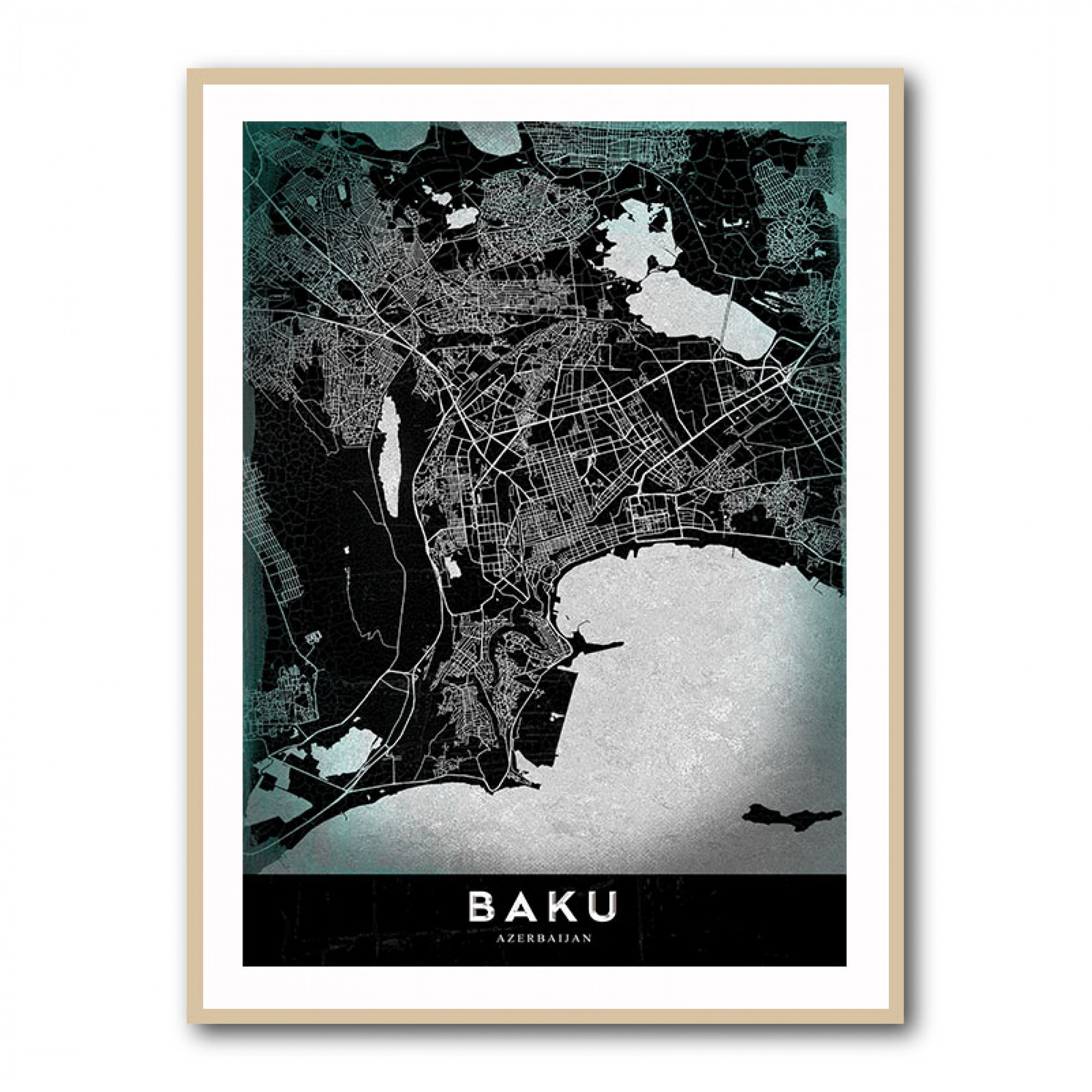 Baku Map Wall Art
