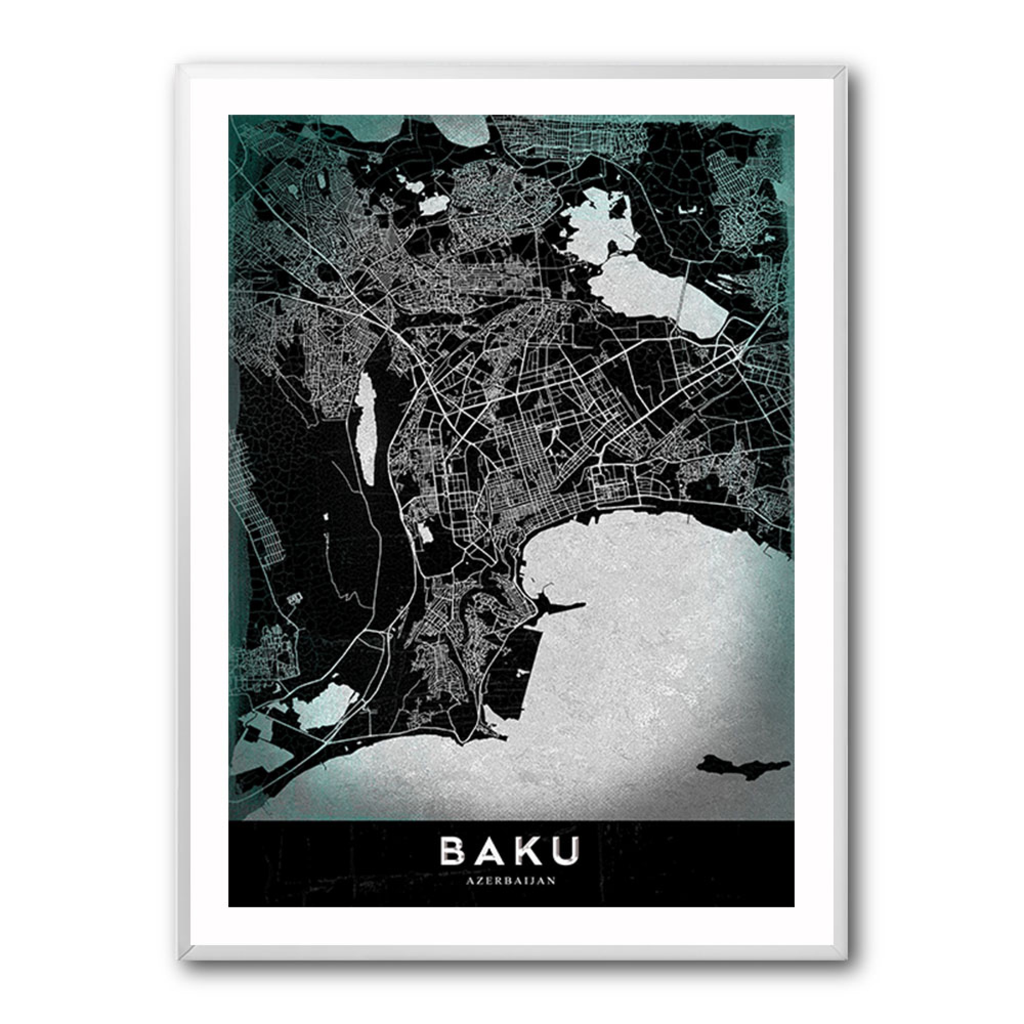 Baku Map Wall Art