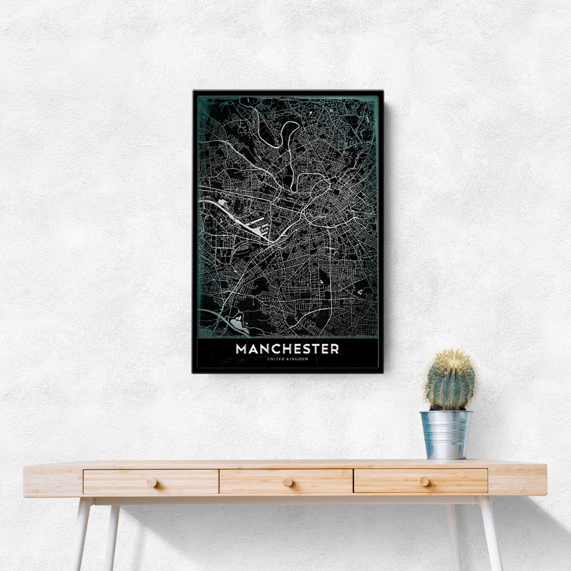 Manchester Map Wall Art