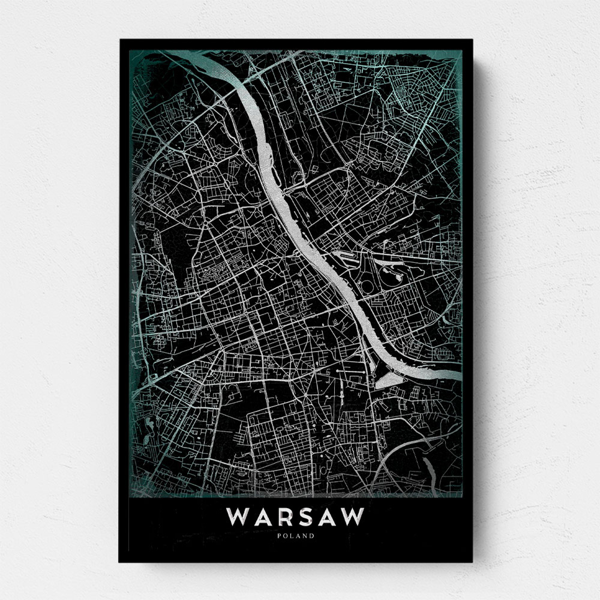 Warsaw Map Wall Art
