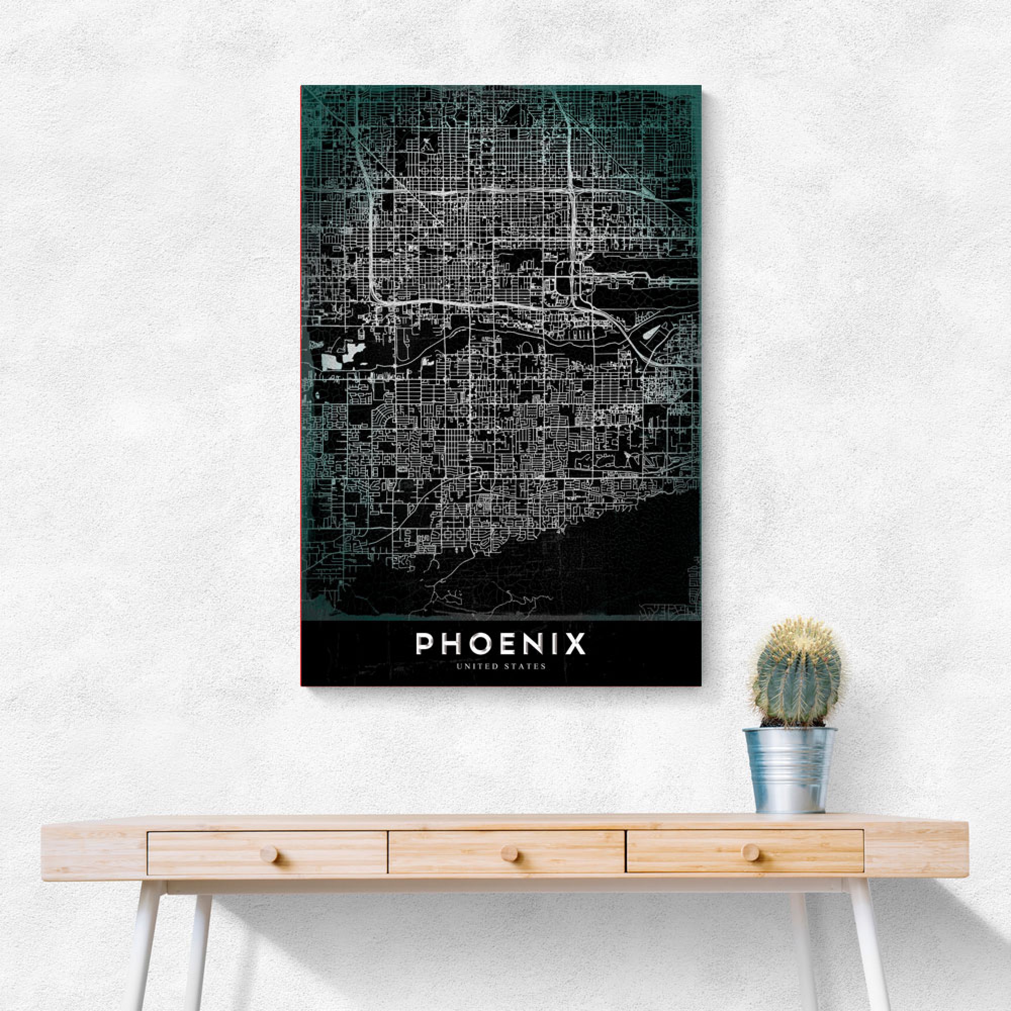 Phoenix Map Wall Art