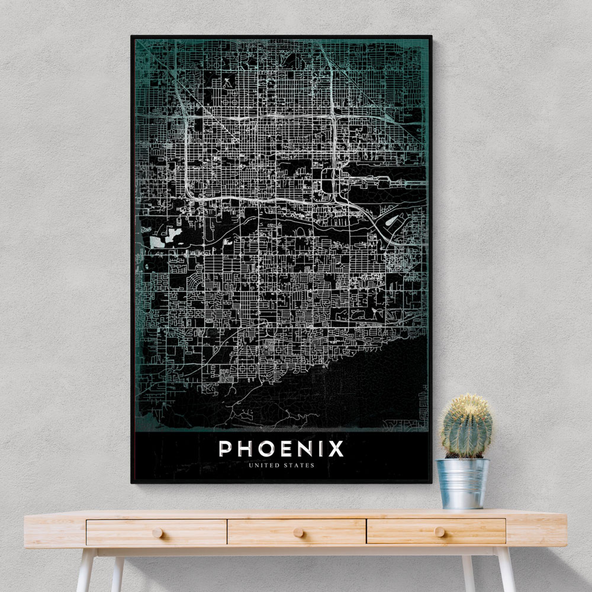 Phoenix Map Wall Art