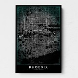Phoenix Map Wall Art