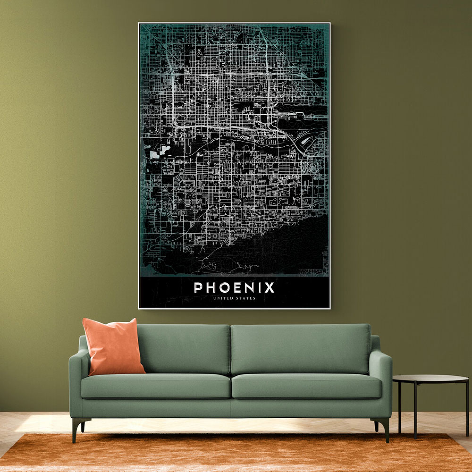 Phoenix Map Wall Art