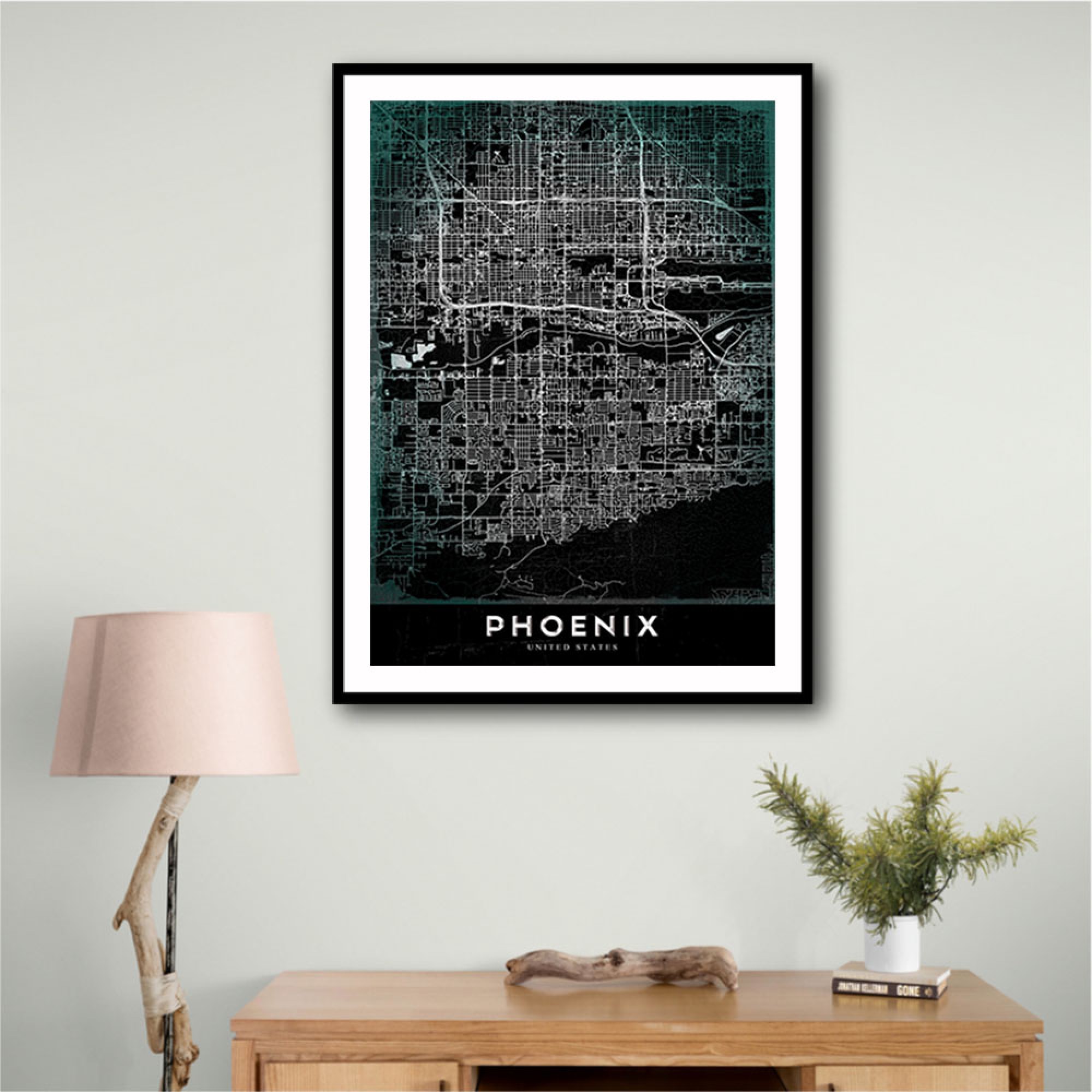 Phoenix Map Wall Art