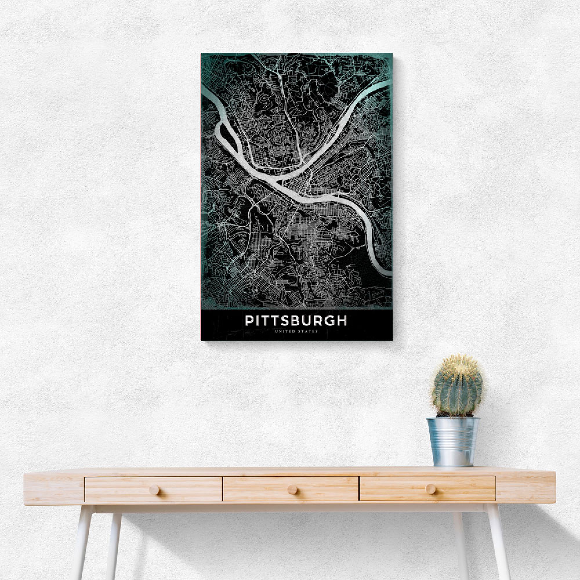 Pittsburgh Map Wall Art