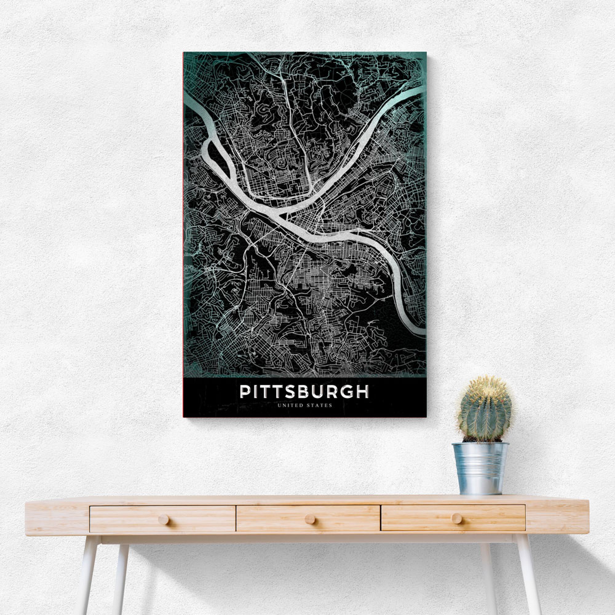 Pittsburgh Map Wall Art