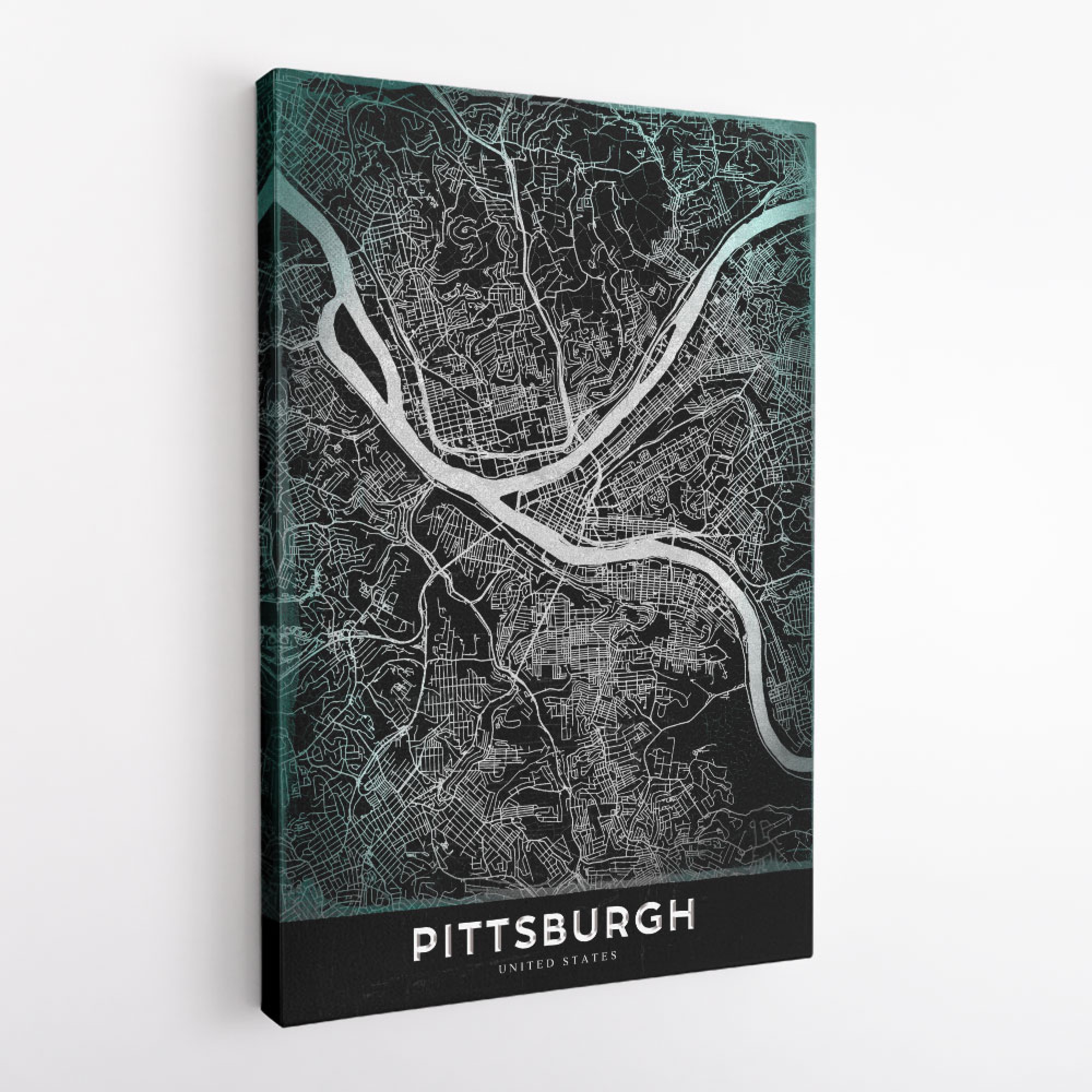 Pittsburgh Map Wall Art