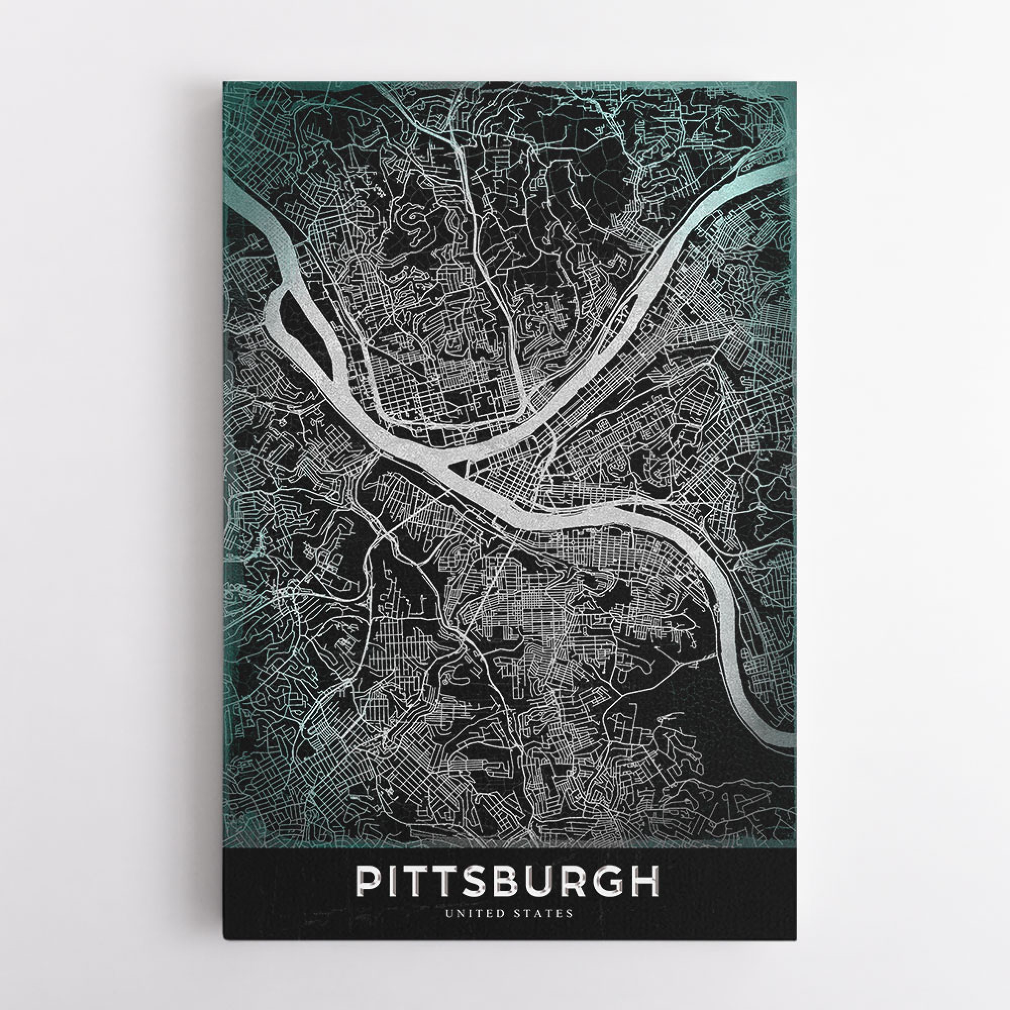 Pittsburgh Map Wall Art