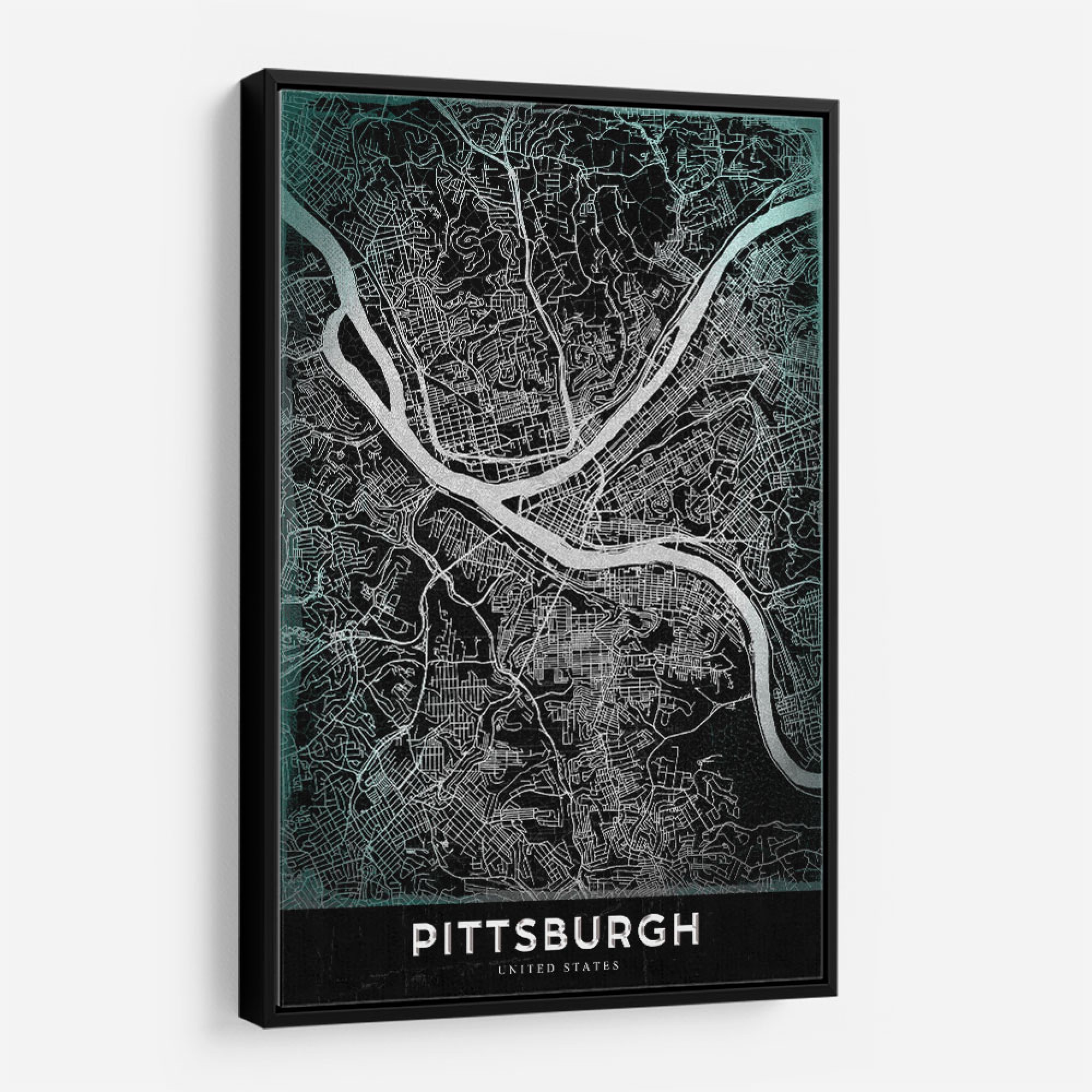 Pittsburgh Map Wall Art