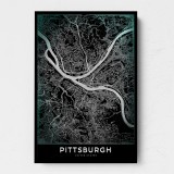 Pittsburgh Map Wall Art