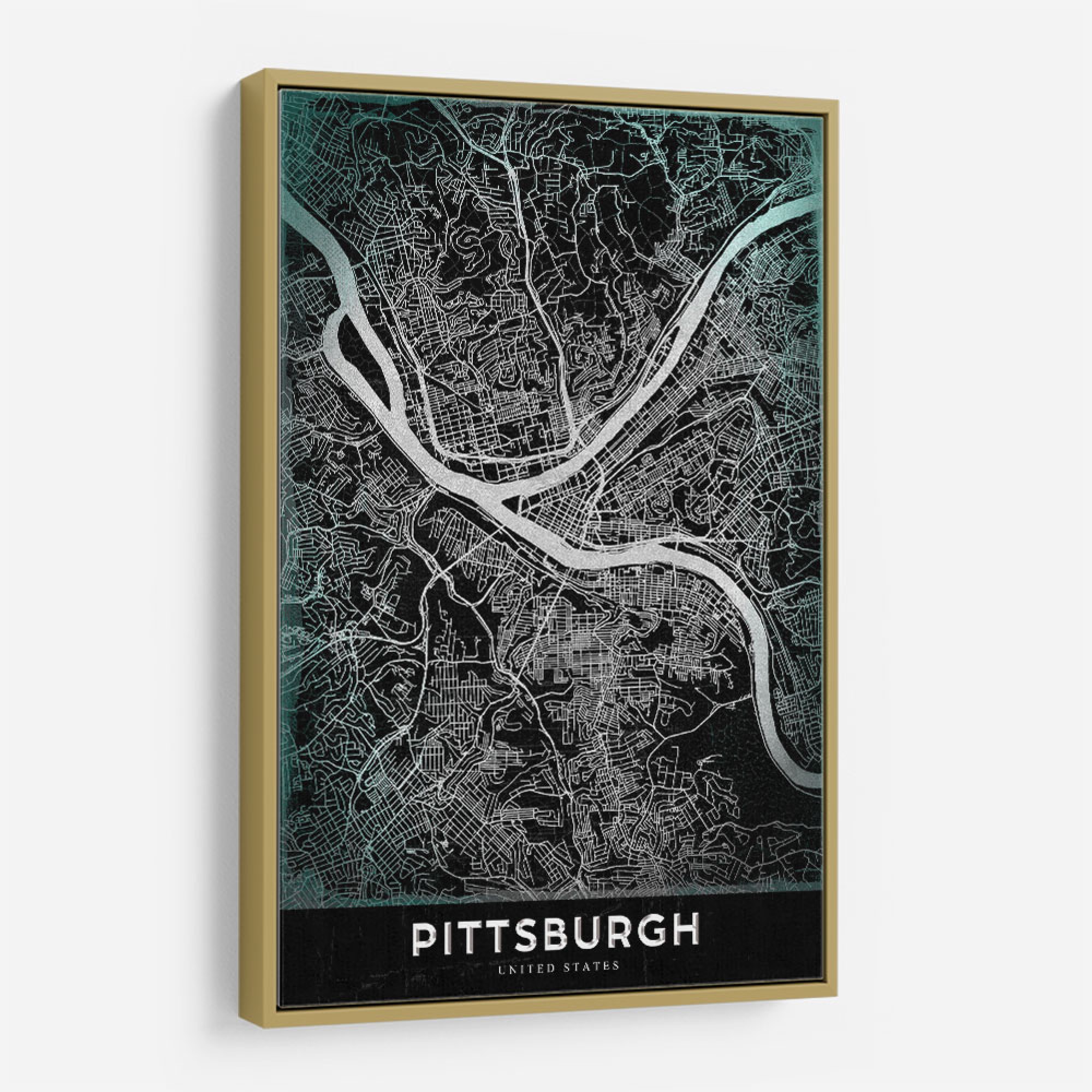 Pittsburgh Map Wall Art