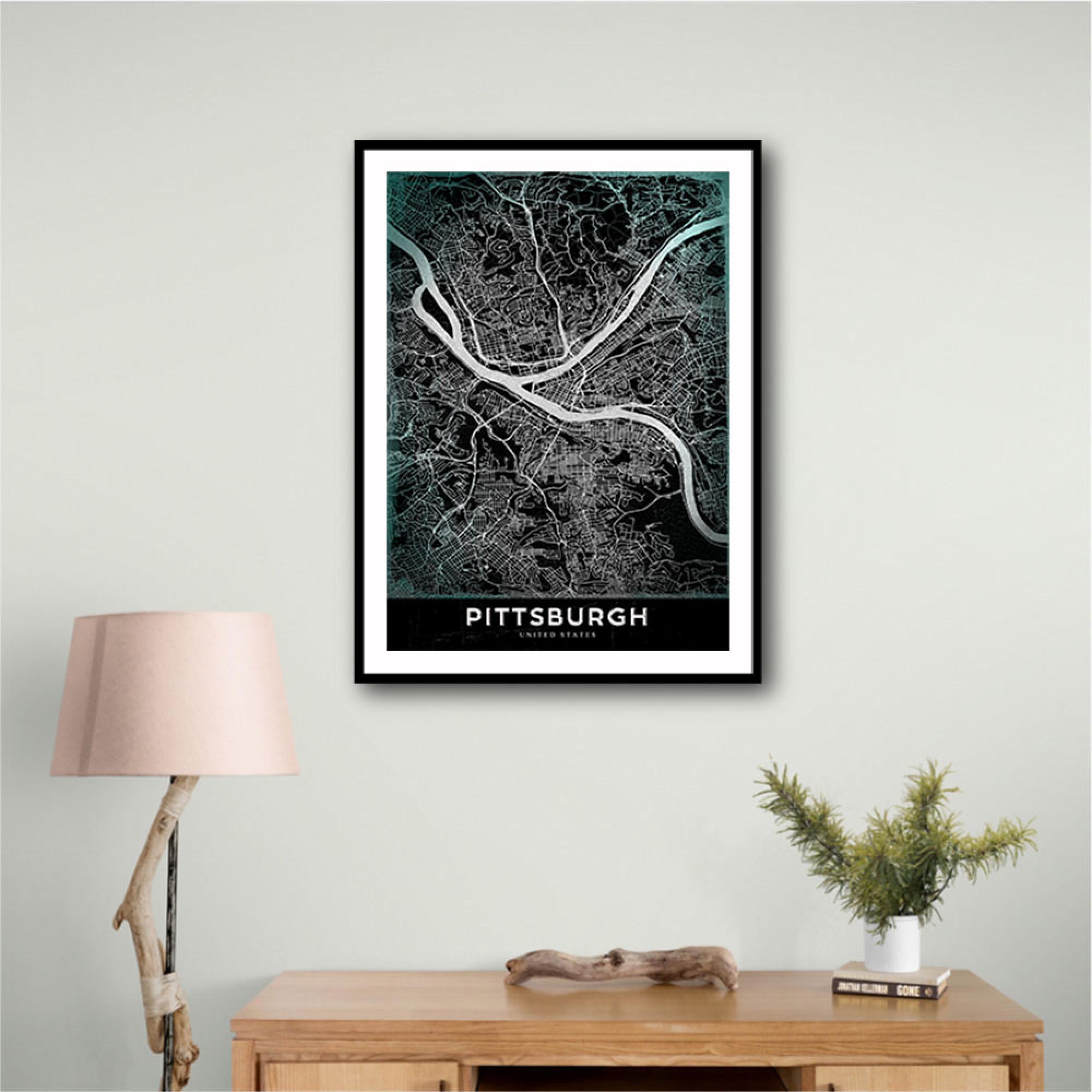 Pittsburgh Map Wall Art