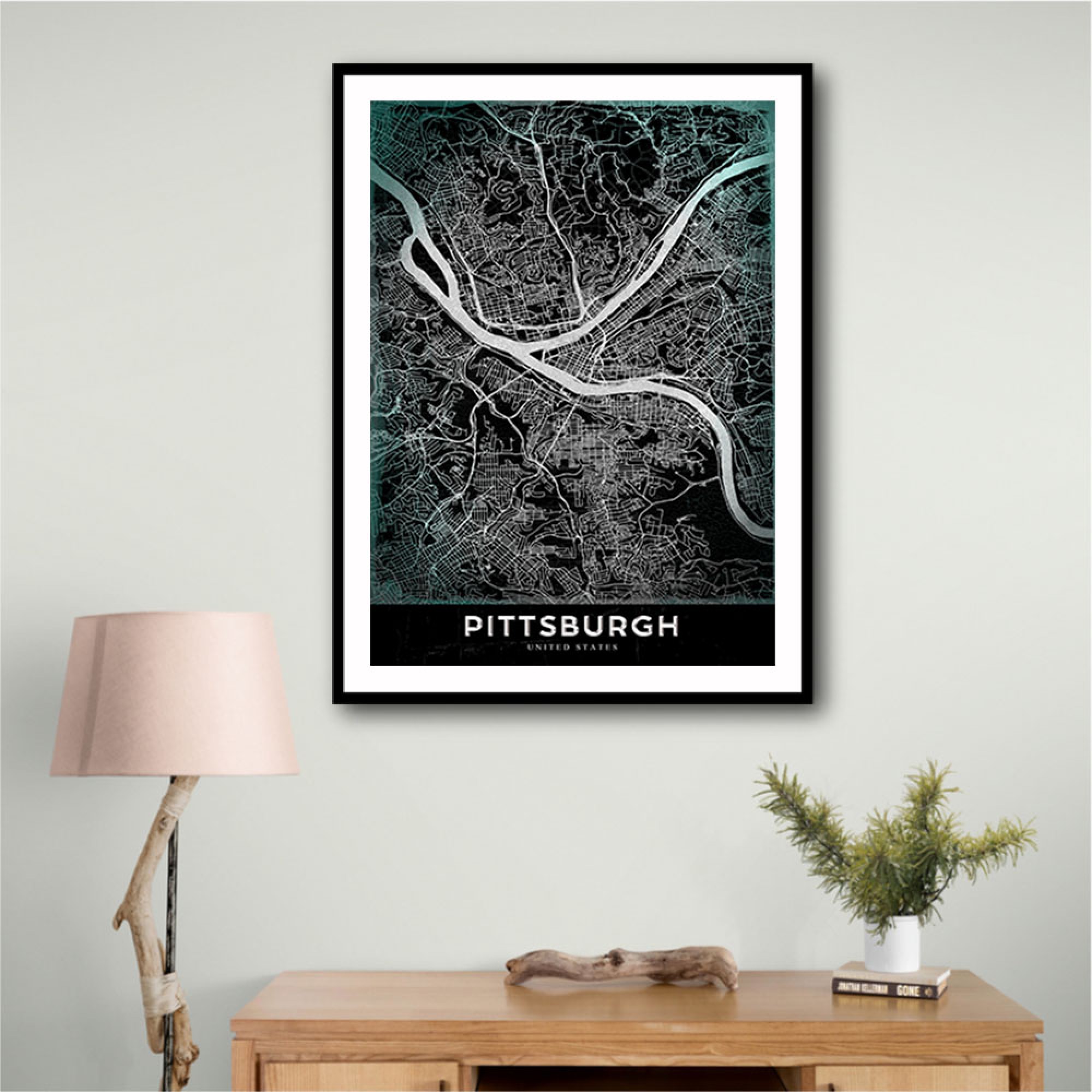 Pittsburgh Map Wall Art