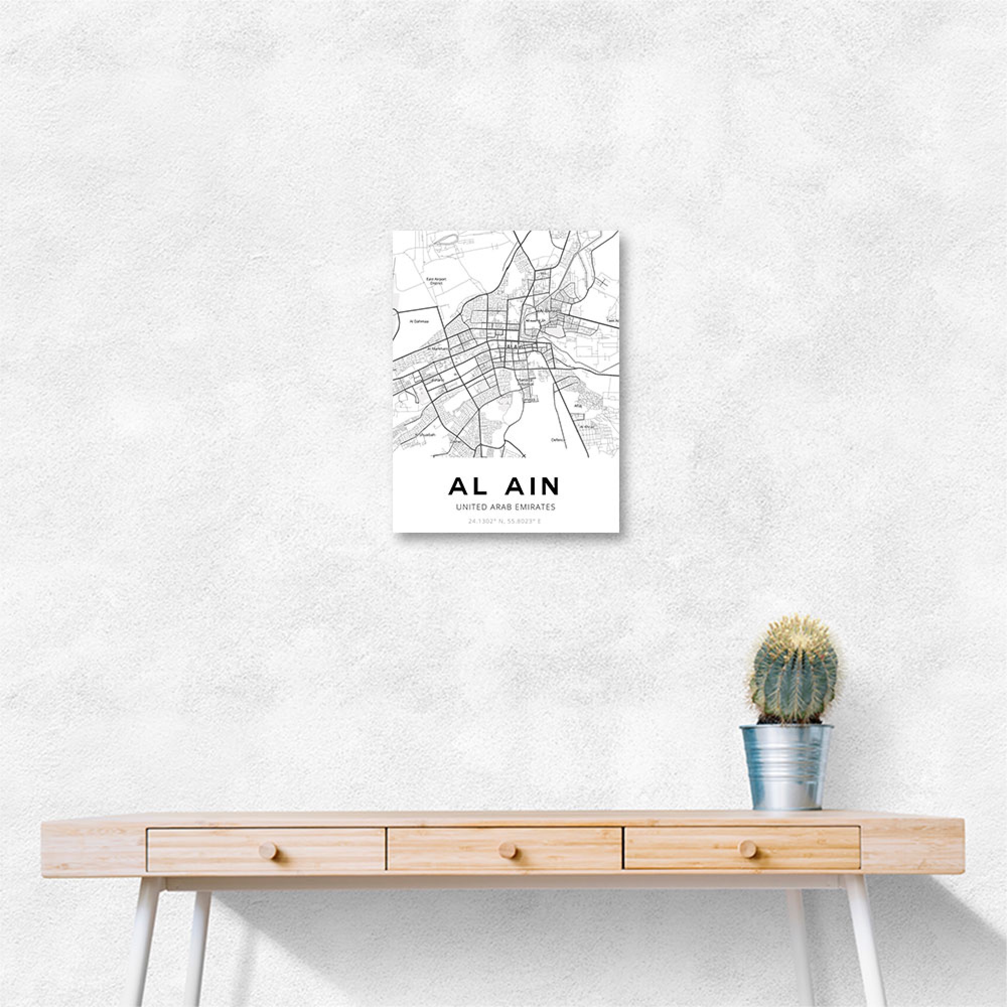 Al Ain City Map Wall Art