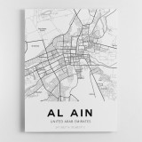 Al Ain City Map Wall Art