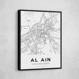 Al Ain City Map Wall Art