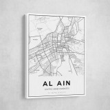 Al Ain City Map Wall Art