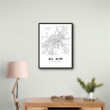 Al Ain City Map Wall Art