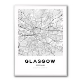 Glasgow City Map Wall Art