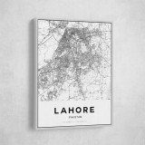Lahore City Map Wall Art