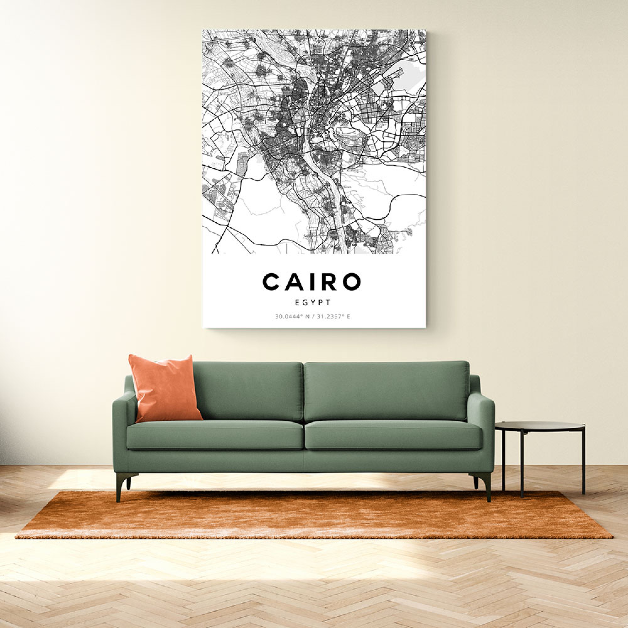 Cairo City Map Wall Art